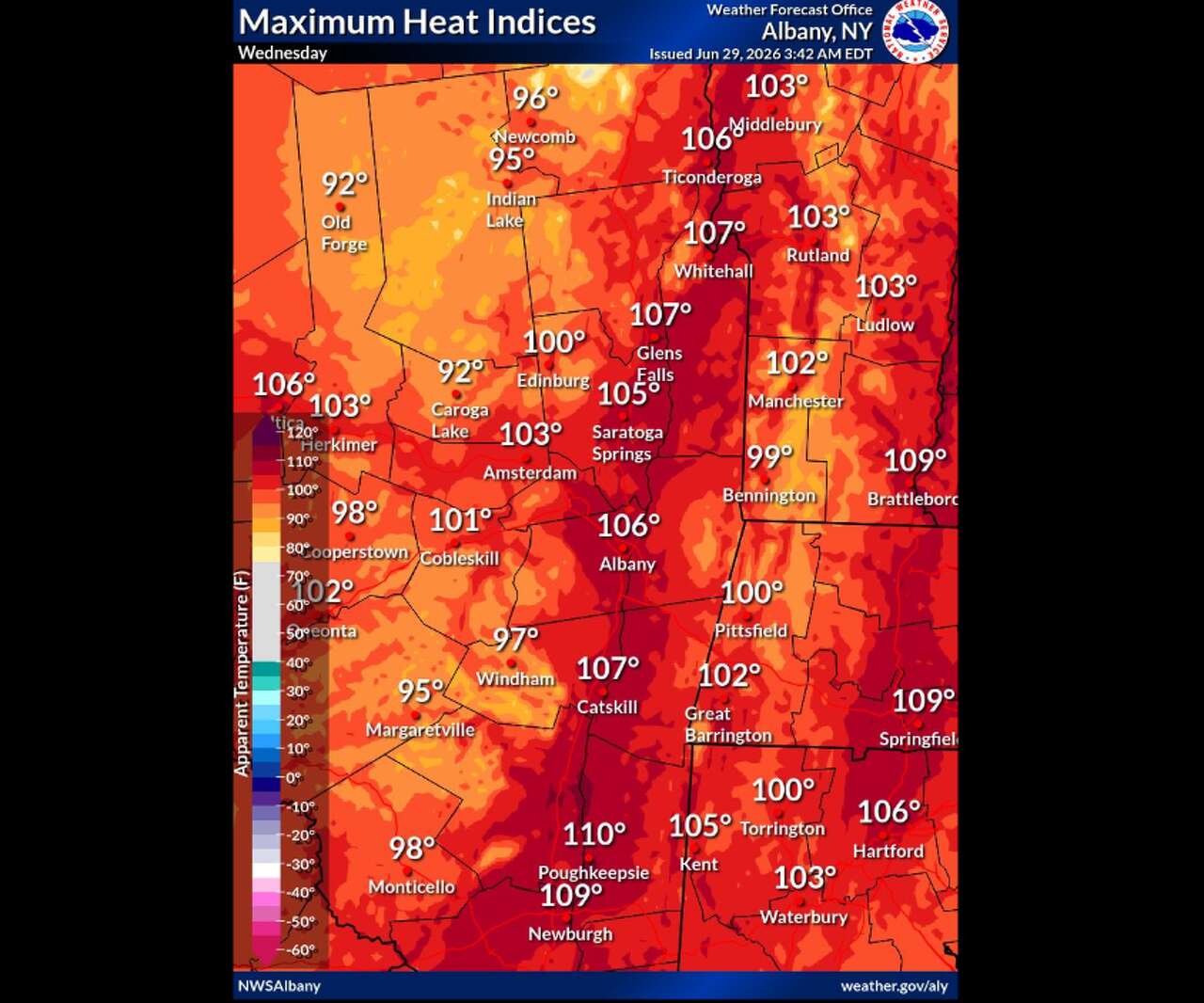 NWS issues extreme heat watch for Capital Region, Hudson Valley ahead ...