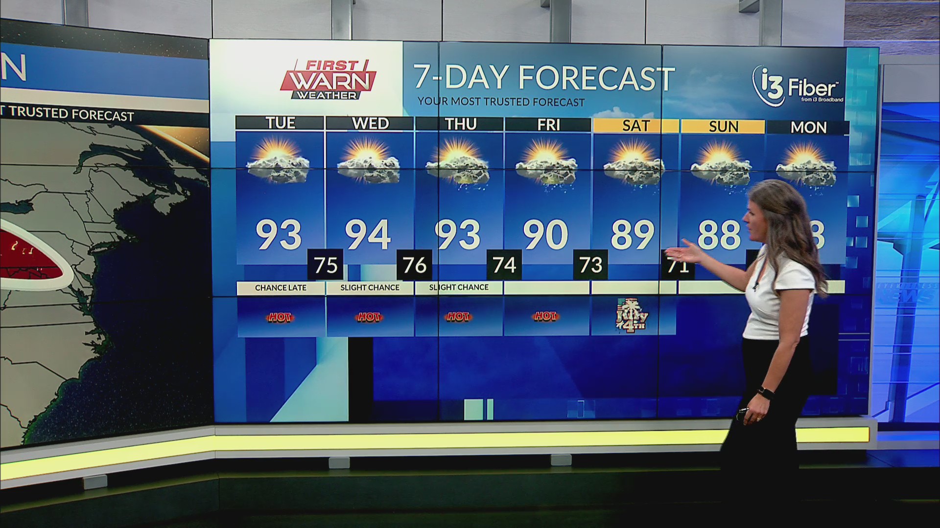 Monday late evening first warn forecast 6/29/26