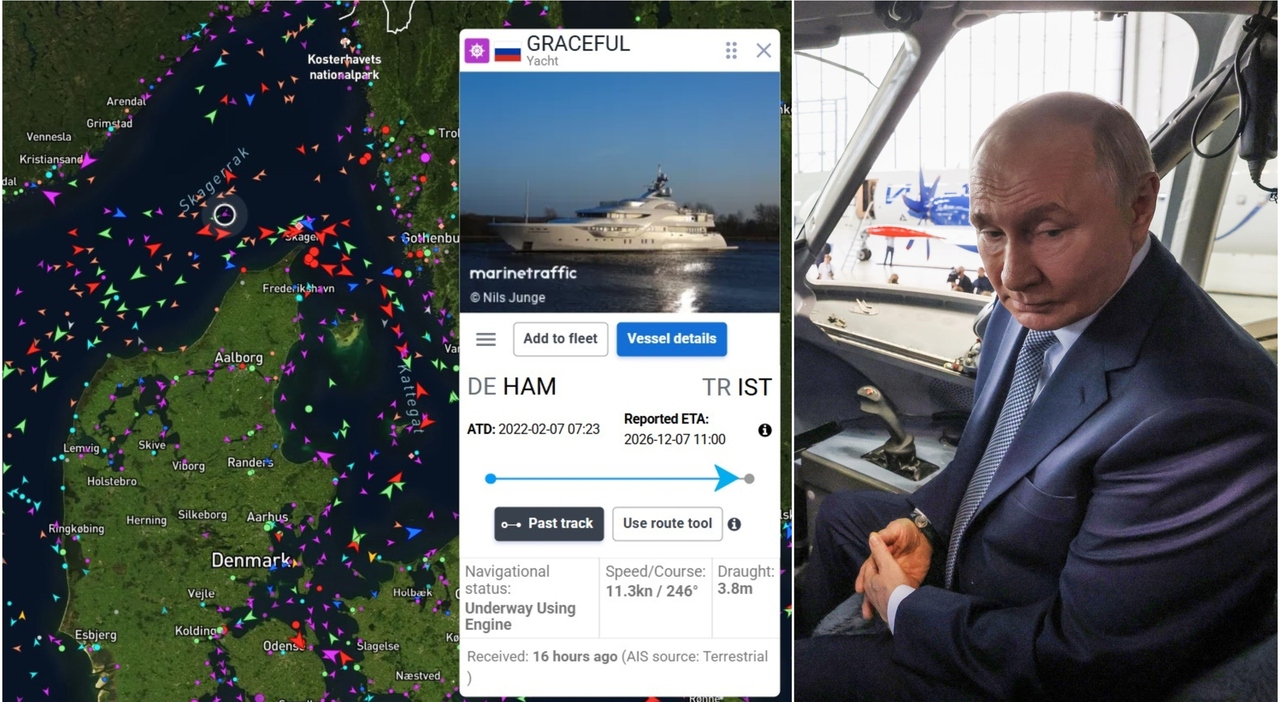 Putin, lo yacht Graceful (da 100 milioni) in fuga dai droni ucraini? Il ...