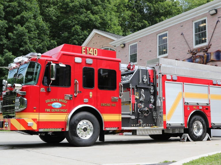 Golden’s Bridge Fire Department proudly unveils shiny new Engine 140