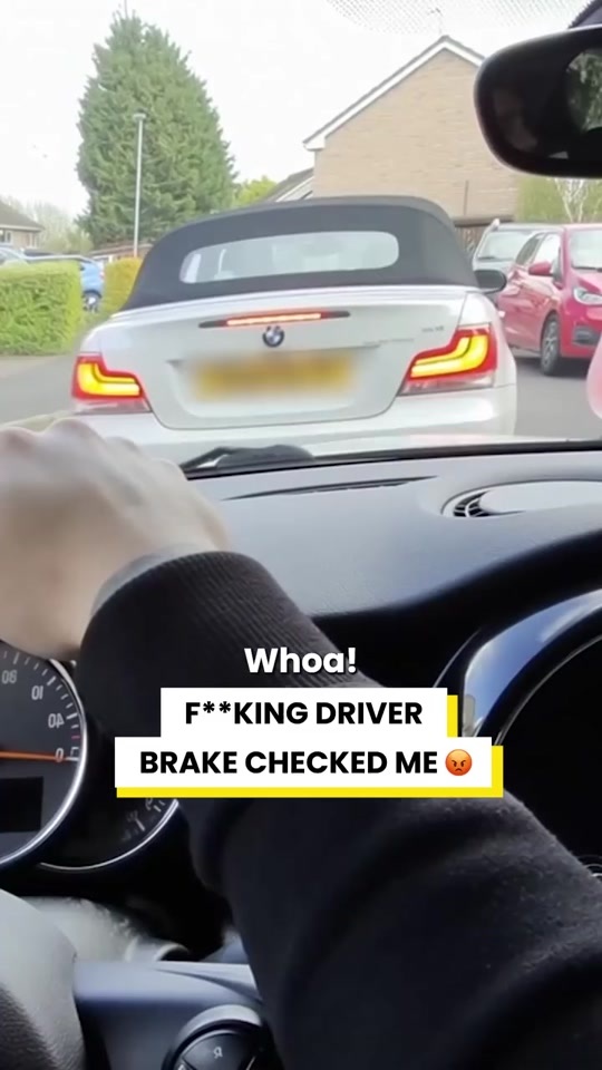 Crazy driver break checks me and puts me in danger