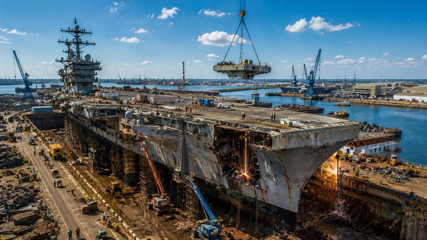 Why retiring an aircraft carrier becomes a massive engineering project