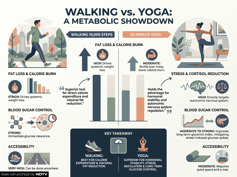 Walking 10,000 steps vs 20 minutes of yoga: Which is better for ...