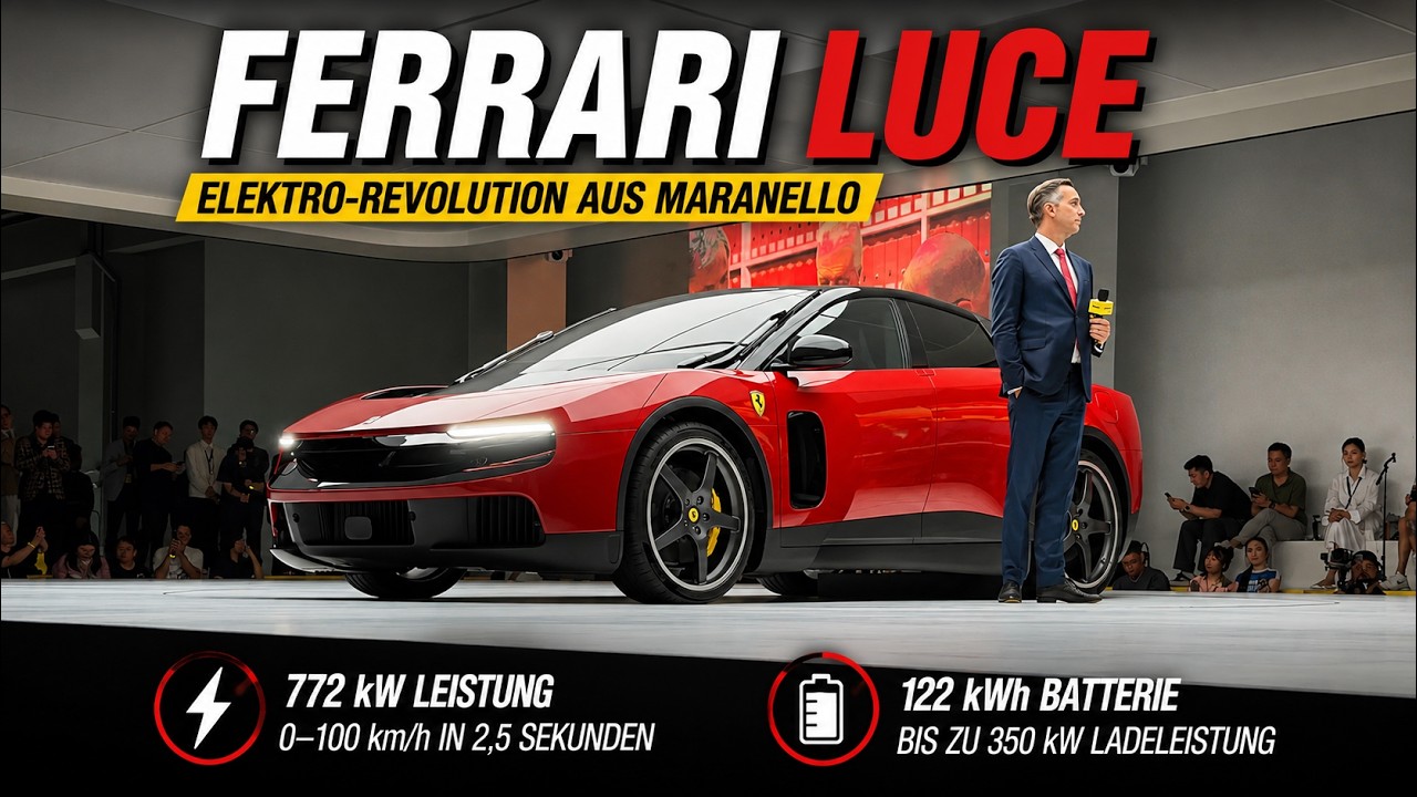 Ferrari Luce Weltpremiere in China: 88 Elektro-Ferrari sofort ausverkauft