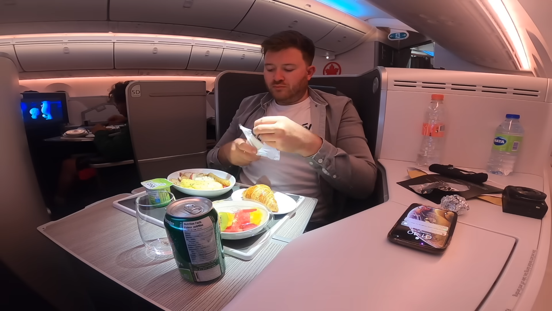 He booked a premium seat - then the flight turned hostile before takeoff