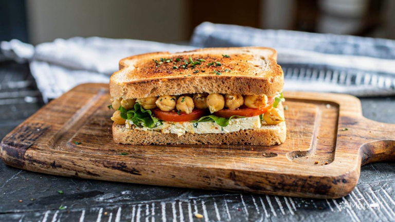 High protein chickpea paneer sandwich recipe for healthy meals
