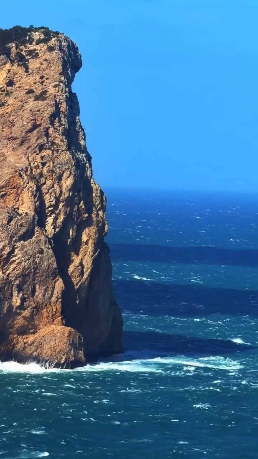 Epic ocean cliff landscape cinematic shot