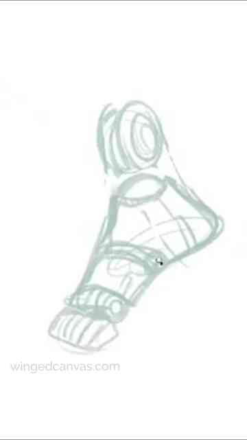 How to draw robotic feet mechanical design basics