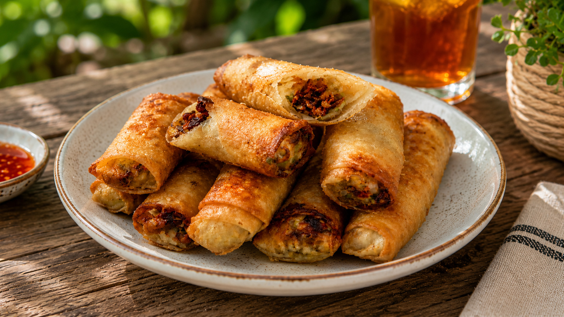 How spring roll wrappers change banana chocolate rolls