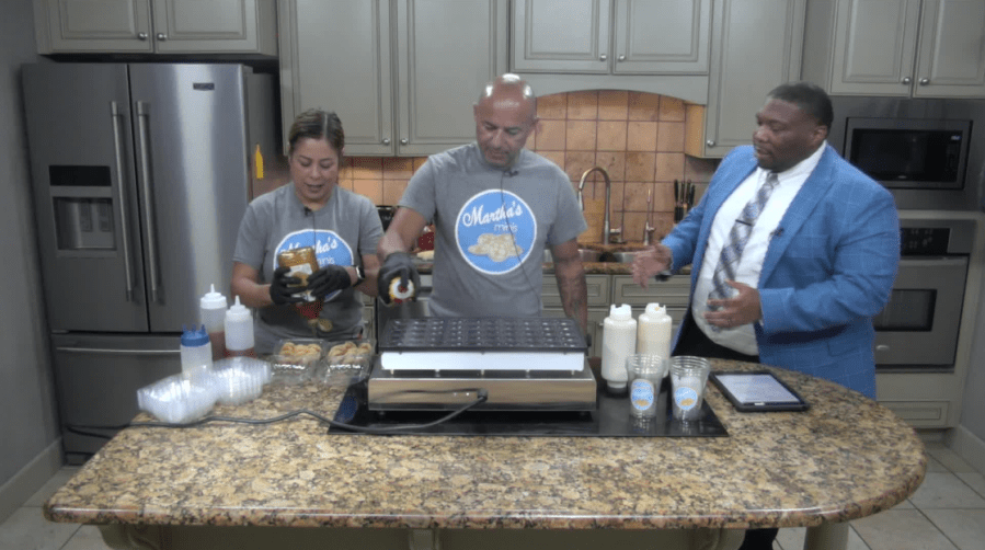 Martha’s Minis whips up some mini pancakes