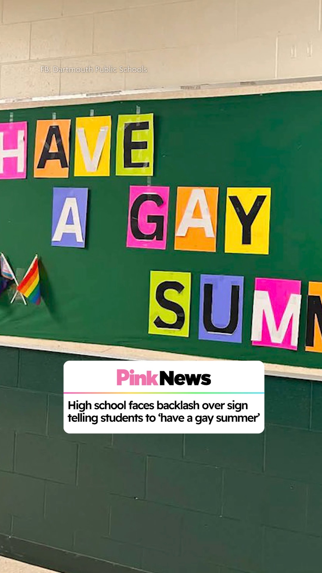 A Massachusetts high school is facing backlash over a bulletin board ...