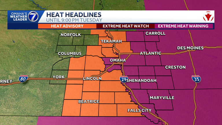 Dangerous heat and humidity to impact Omaha area