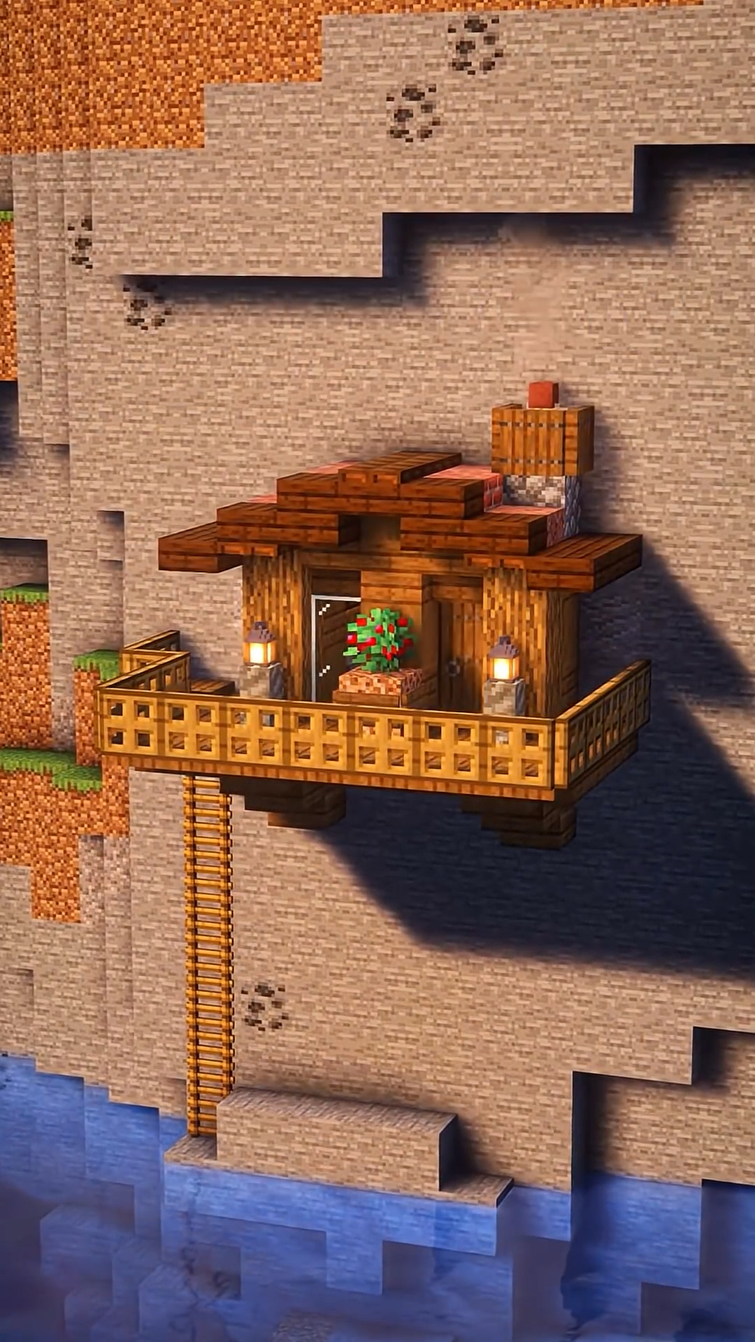 This tiny hanging house turns stone into a hideout