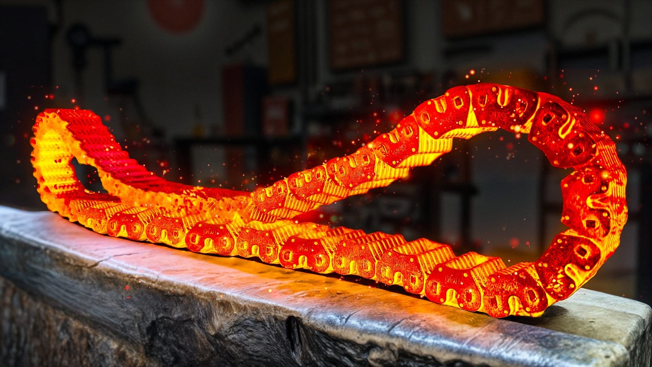 How an old engine chain became a Damascus knife worth hundreds