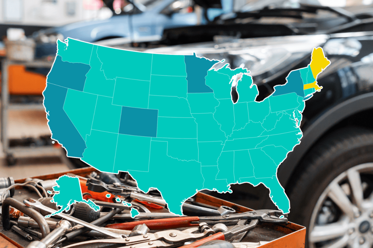 Map shows states where you can legally fix your own car