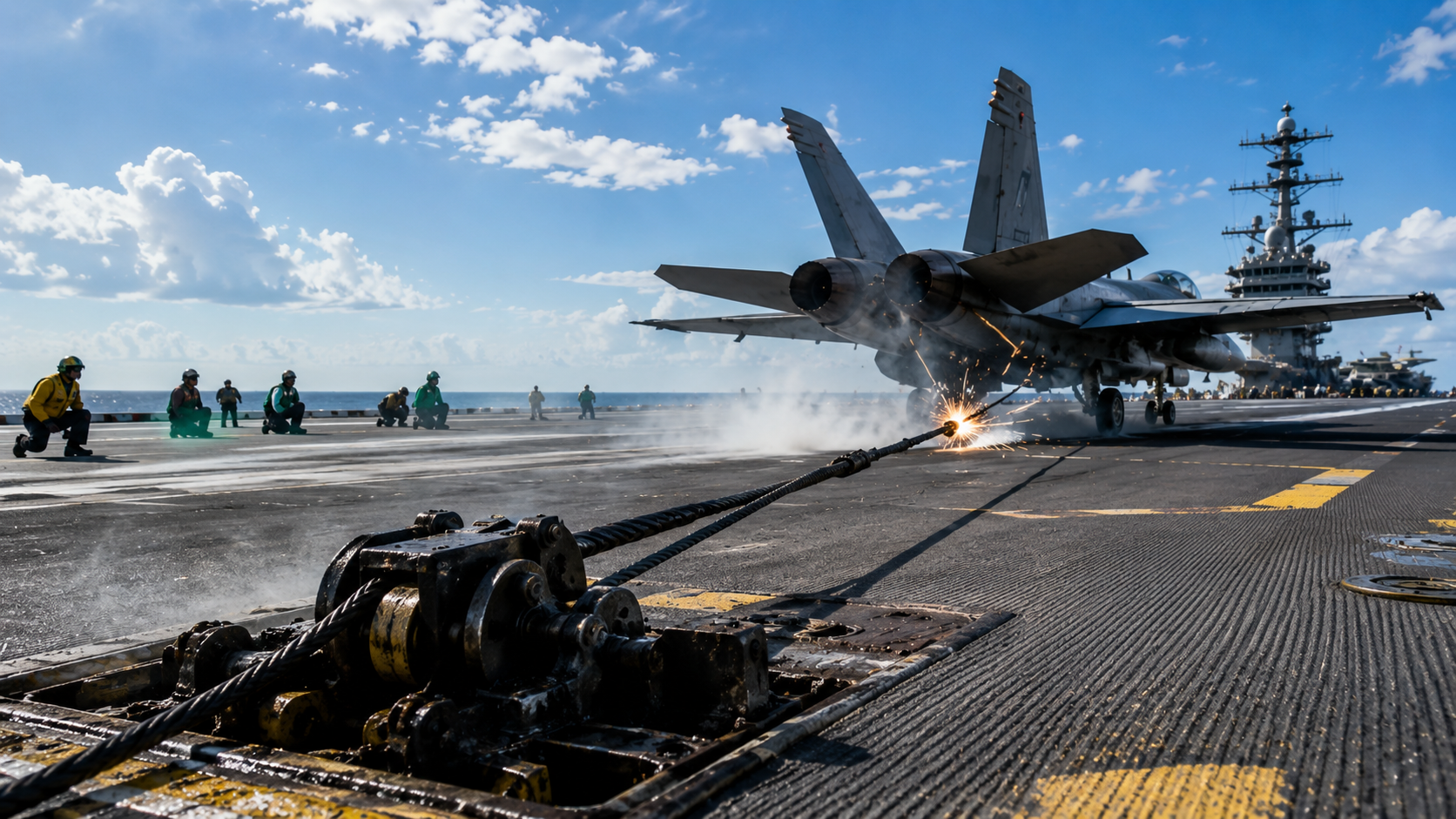 The most dangerous thing on an aircraft carrier isn’t the jets
