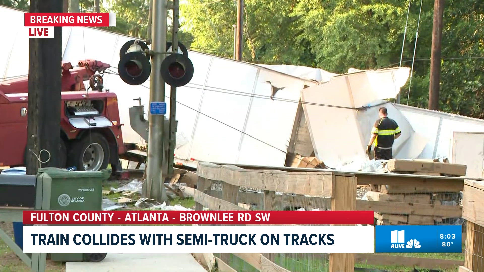 Semi-truck and train collision in Atlanta