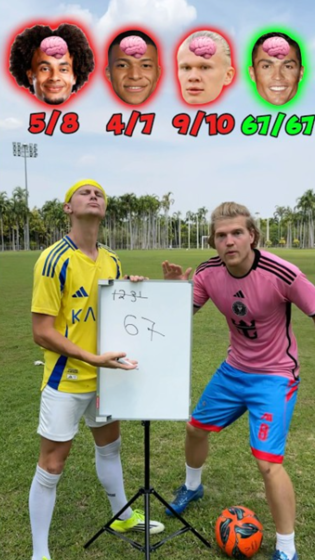 Ultimate brain game number vs speed run football challenge