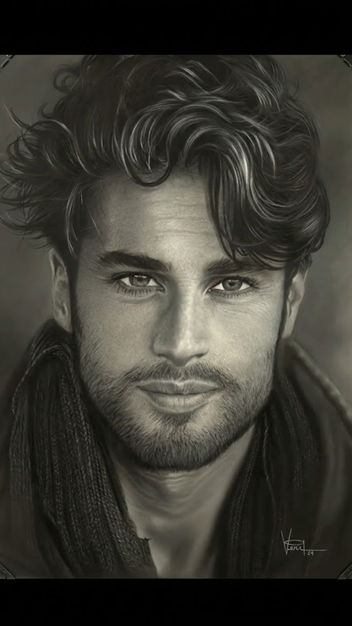 Incredible dream man drawing tutorial with smooth shading and depth