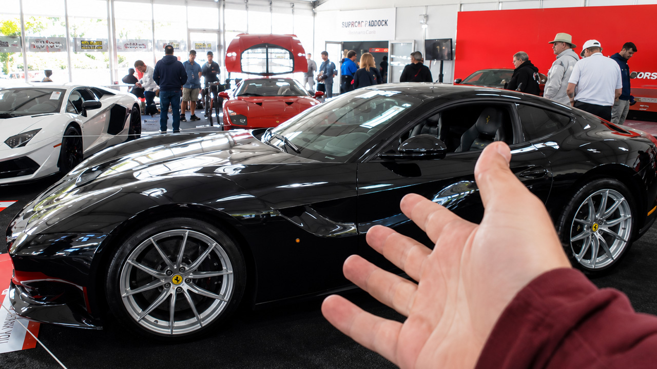 Uncovering secret Ferrari prototype cars hidden inside a private event