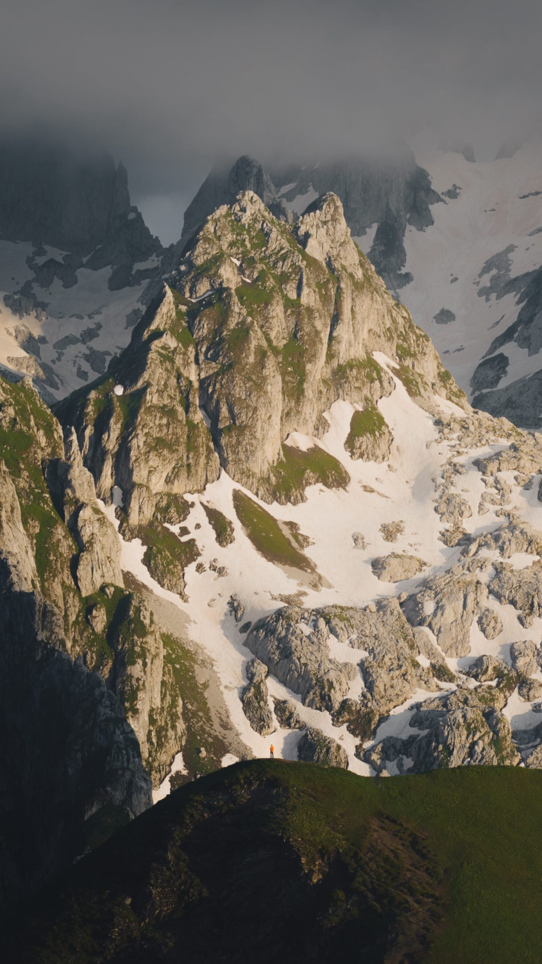 Sunset hike through the Albanian Alps