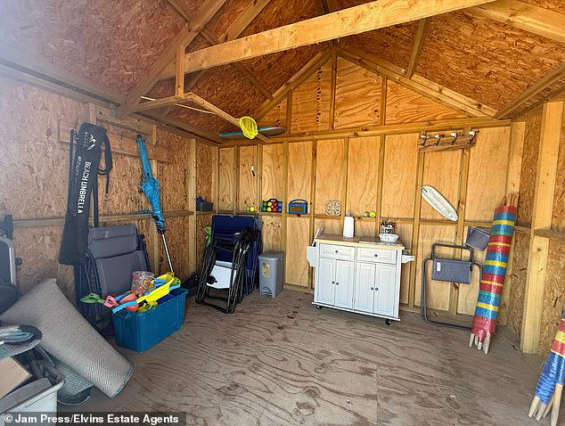 This beach hut with rooftop deck is on sale for £50,000 after six ...