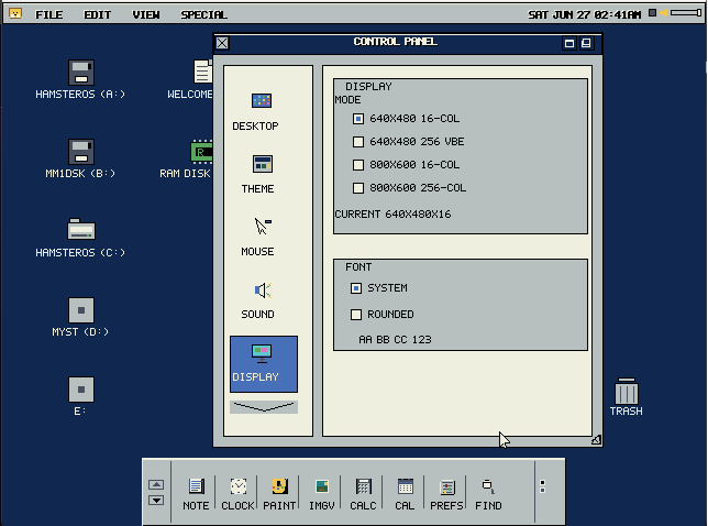 HamsterOS jams a 32-bit GUI operating system in a 1.44 MB single floppy ...