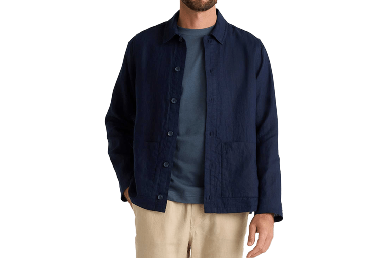 This low-key linen chore coat cracked the summer layering code