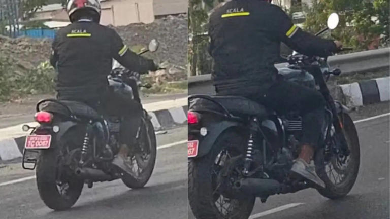 Triumph Bonneville 400 spied in production-ready form — Classic 350 ...