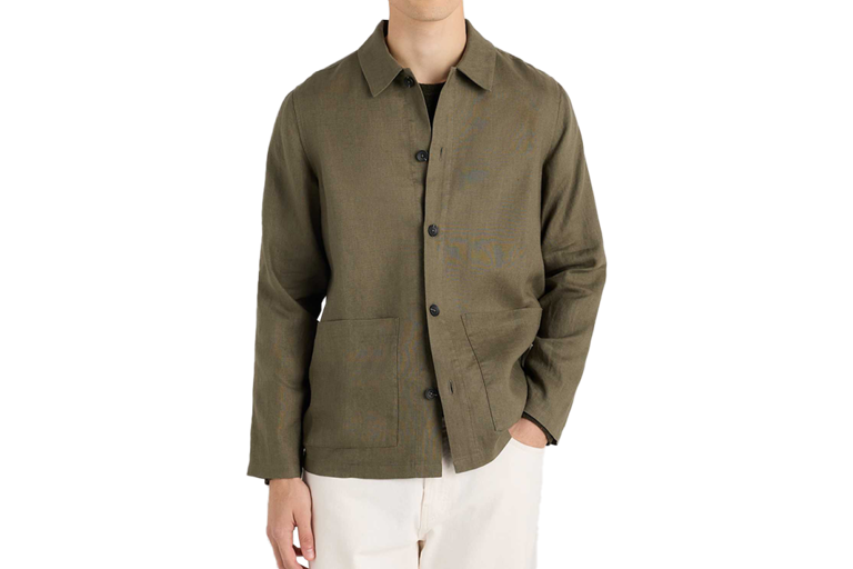 This low-key linen chore coat cracked the summer layering code