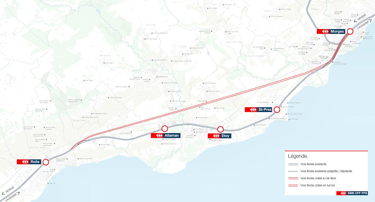 Berne valide le tunnel ferroviaire entre Morges et Perroy