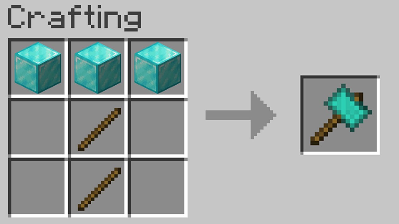 Minecraft but you can craft mega tools from any block