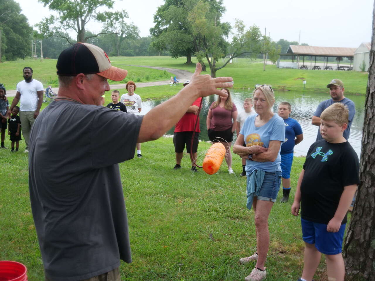 Kids cast lines and reel in prizes at Godfrey fishing derby