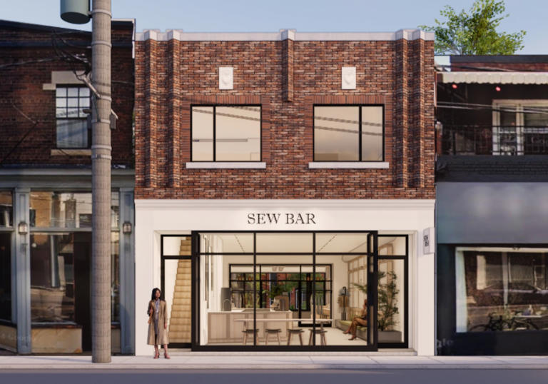 A sewing studio that doubles as a wine bar is opening in the Annex