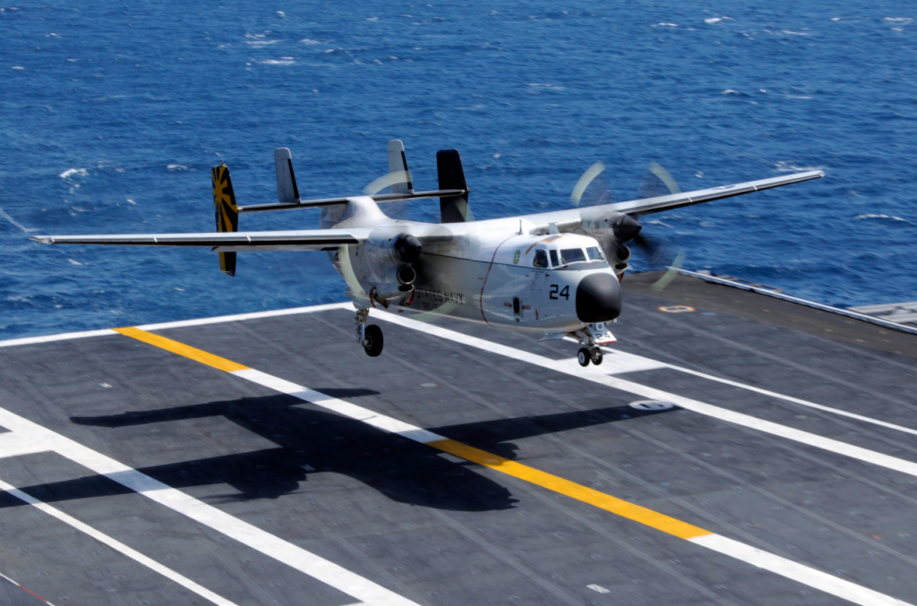 C-2 Greyhound makes last carrier landing