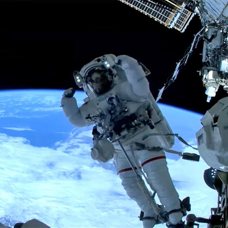 NASA astronauts operate on space station's broken robot arm