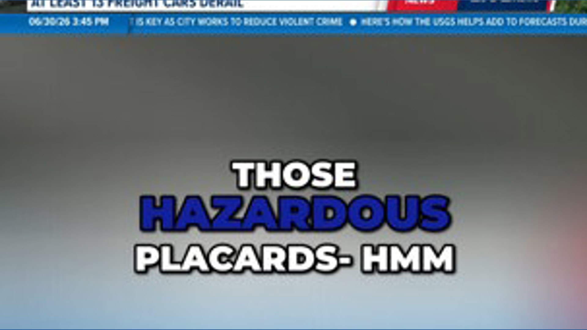 Hazardous materails involved in PA train derailment