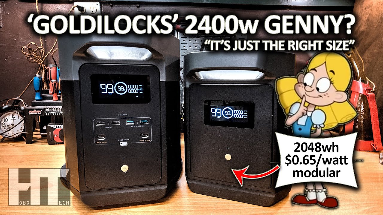 Ecoflow Delta 2 MAX 2400W UPS modular LFP power station solar generator ...