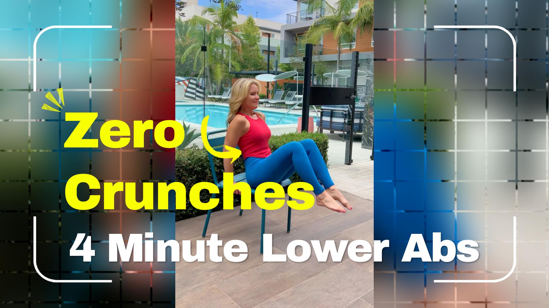 Zero crunches - 4 minute lower ab chair exercise routine