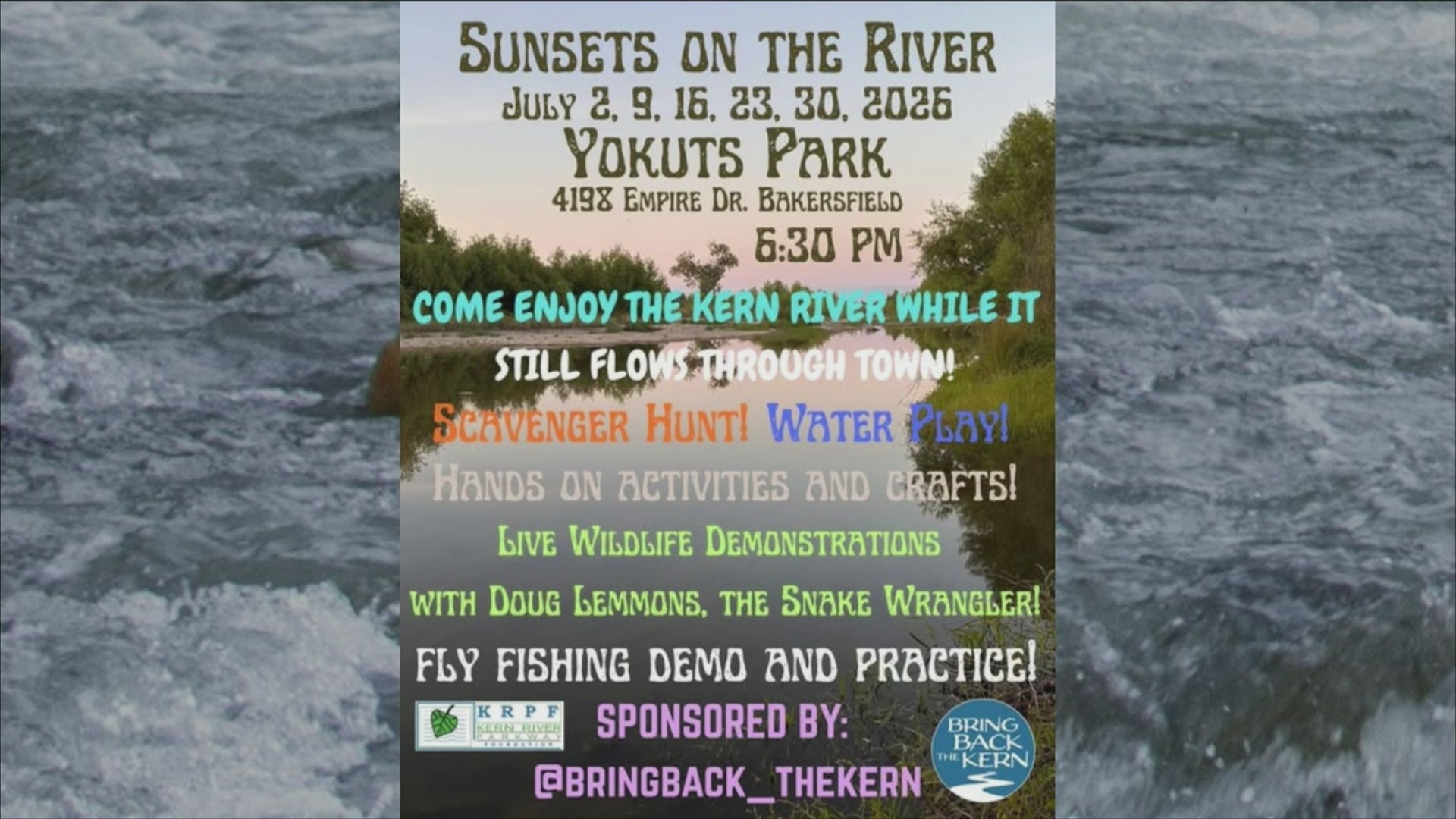 Sunsets on the river with Bring Back the Kern