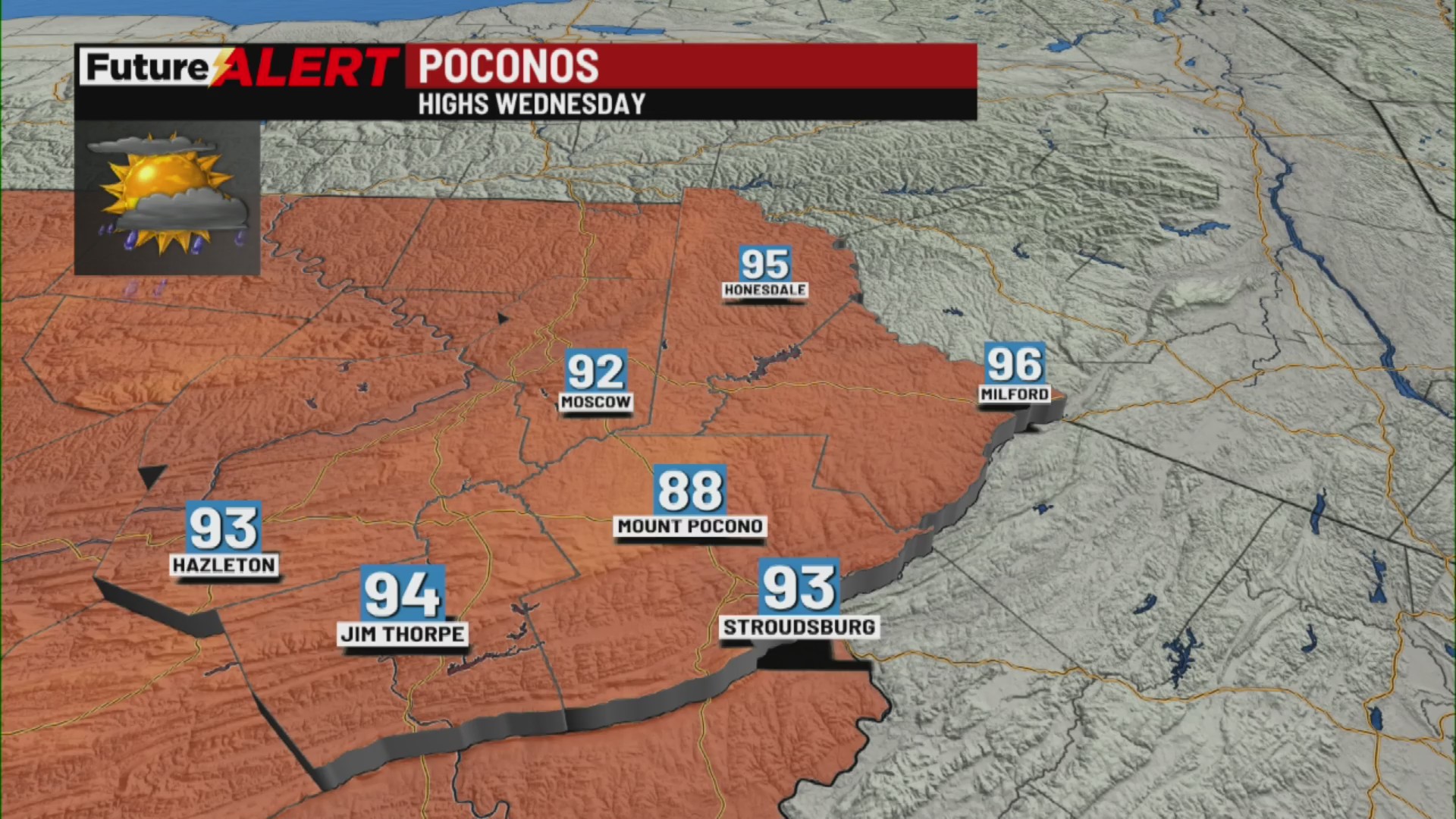 Pocono Mountains weather forecast - 06/30/26 - evening | 28/22 News