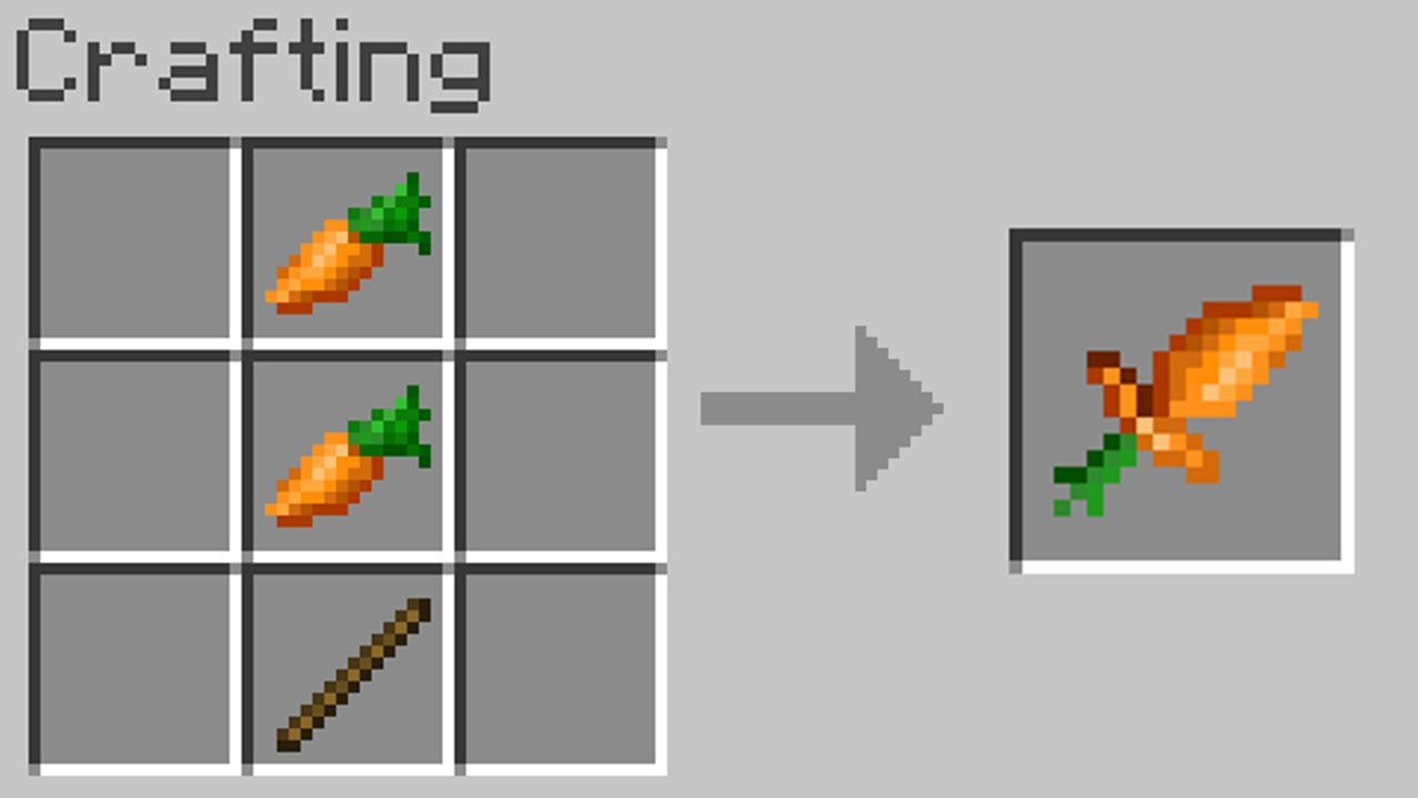 Minecraft but you can craft weapons from any food