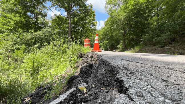 Complaints from residents closes NKY road; parts of bridge eroding ...