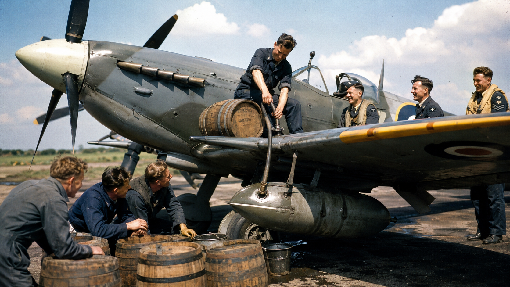 90 gallons of beer: RAF Spitfires became Normandy pub runners