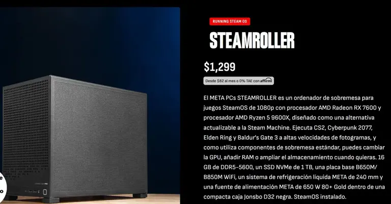 Steamroller: empresa lança PC gamer com SteamOS e Ryzen 5 9600X