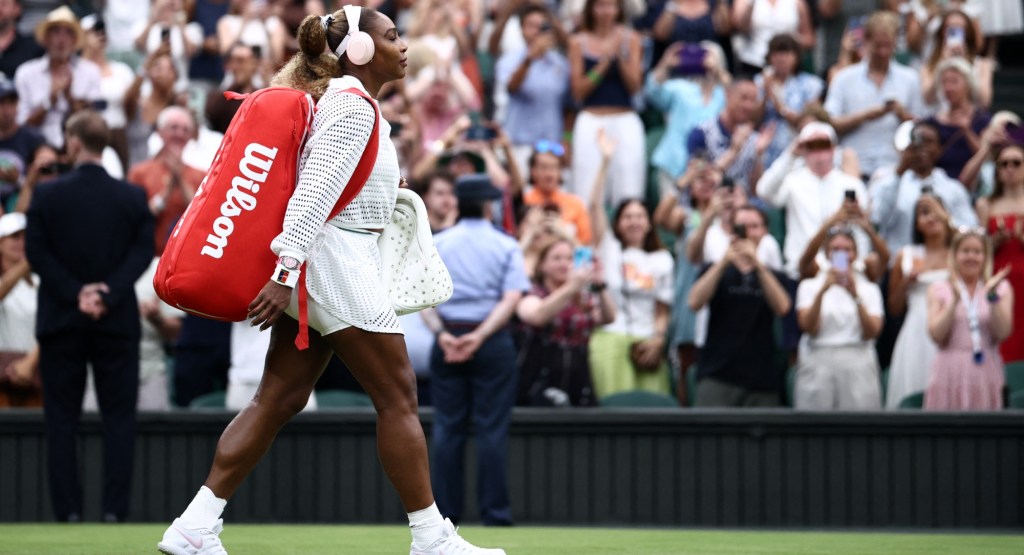 Serena Williams returns to Wimbledon in Nike tennis kit