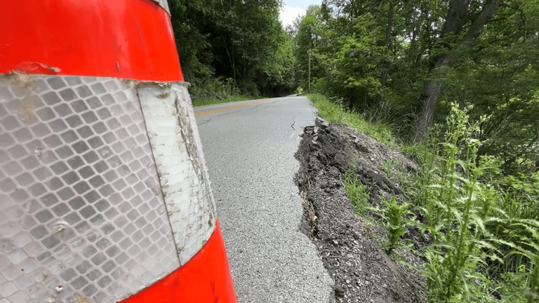 Complaints from residents closes NKY road; parts of bridge eroding ...