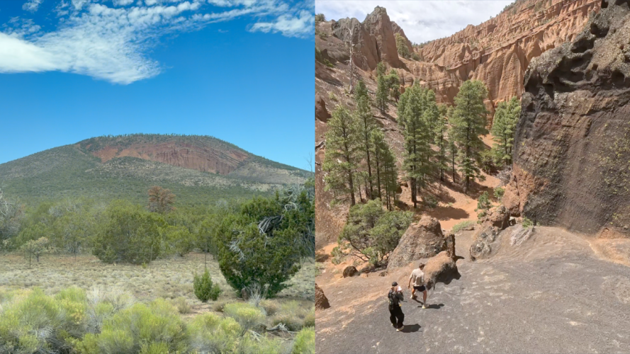 Hike inside Red Mountain volcano near Flagstaff