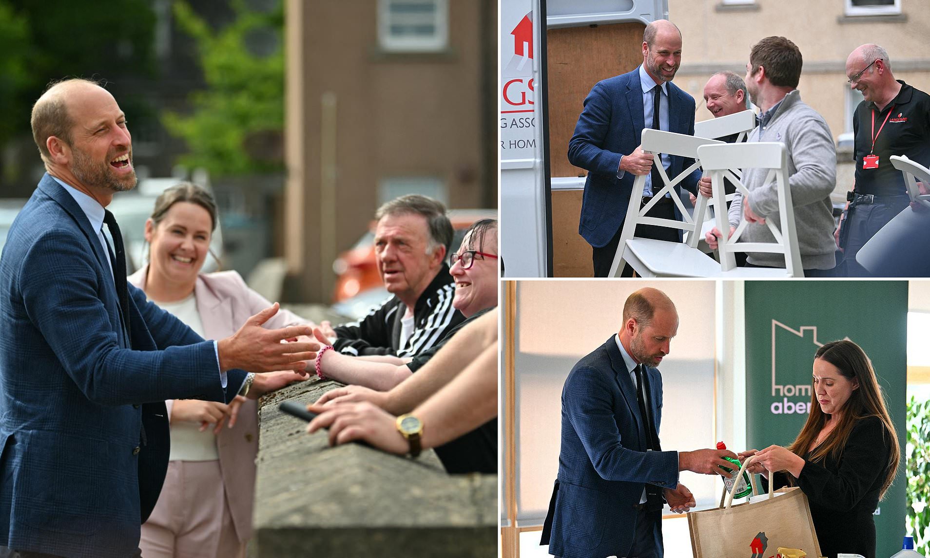 Royal Mail? Prince William mucks in at homeless charity by delivering ...