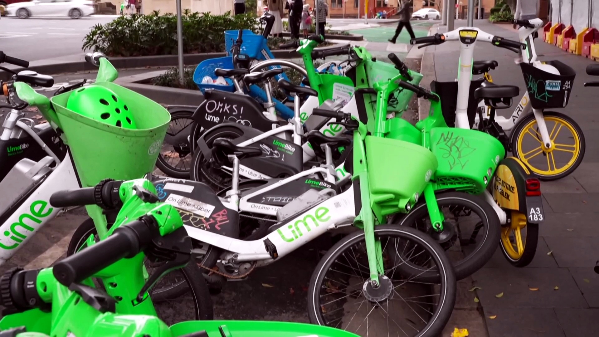 E-bike parking bays set for Sydney streets to combat city’s chaotic clutter